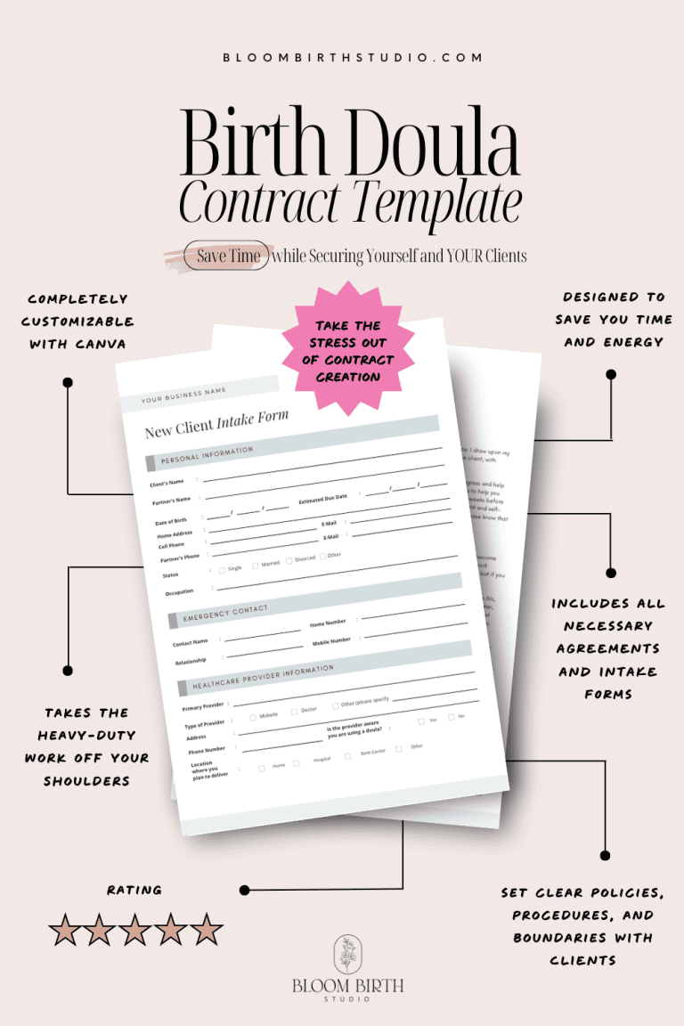 Doula Contract Template: Save Time And Eliminate Stress